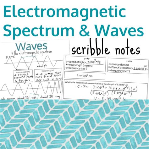 Chemistry Electromagnetic Spectrum And Waves Scribble Doodle Notes And