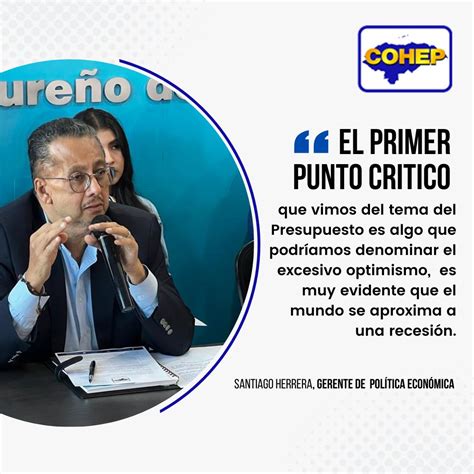 COHEP on Twitter El Gerente de Política Económica del COHEP Santiago Herrera se manifestó en