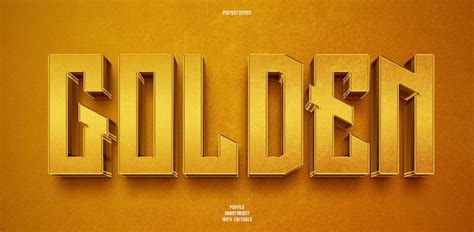 Premium Psd Golden D Editable Text Effect