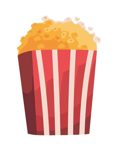 El icono de las palomitas de maíz aislado Vector Premium