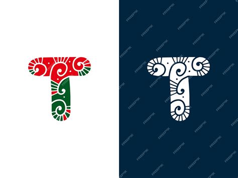 Diseños Creativos De Logotipos De Letras Navideñas T Vector Premium