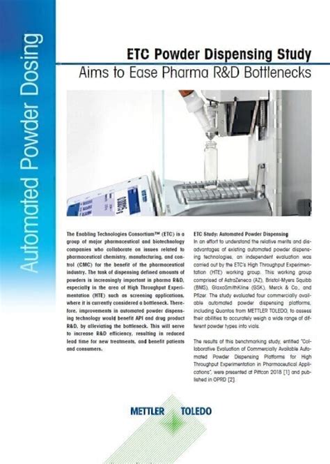 Accurate Powder Dispensing Increases Lab Productivity Labmate Online