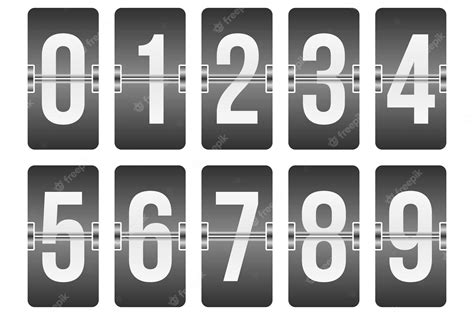 Premium Vector Flip Black Scoreboard Number Vector Illustration