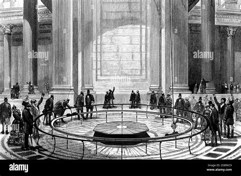 Engraving Depicting Foucaults Pendulum Invented By Léon Foucault 1819