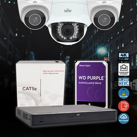 Uniview Nvr 16ch 4k And 4 4mp Wdr Fix Motorized Camera Kit