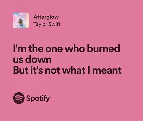 Afterglow Taylor Swift Song Lyrics Edit