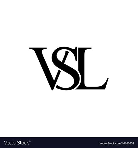 Vsl Initials Logo Design Initial Letter Royalty Free Vector