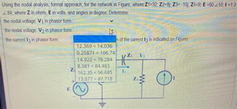 Solved Using The Nodal Analysis Format Approach For The