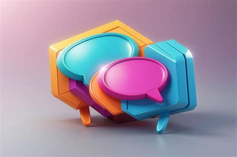 Premium Photo | Speech bubble 3d box chat button message talk balloon ...
