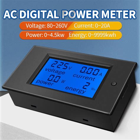 Hot Sale Peacefair Pzem Ac Single Phase Digital Lcd Ammeter