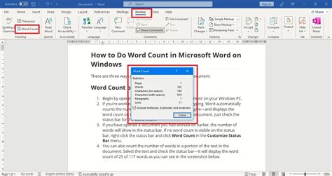 How To Do A Word Count In Microsoft Word