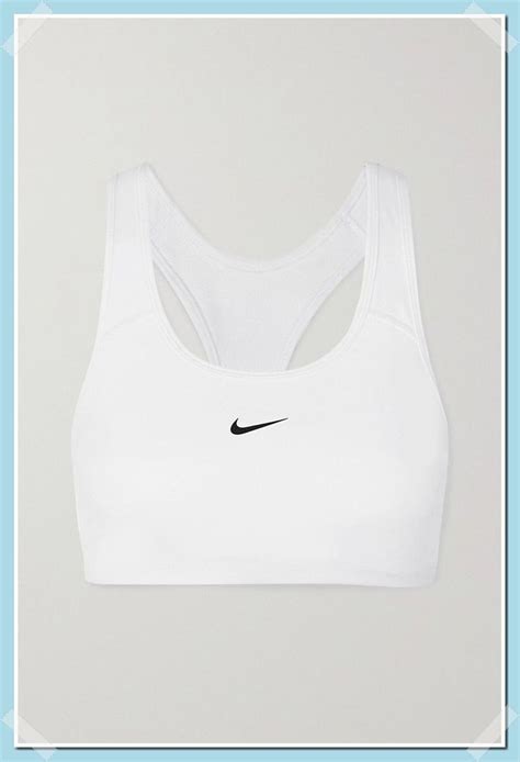 Nike Swoosh Dri Fit Sports Bra White Large Nike Sports Bra