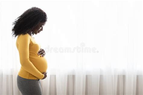 Pregnant Man In Black Shirt Stock Image Image Of Love Happy 10027383