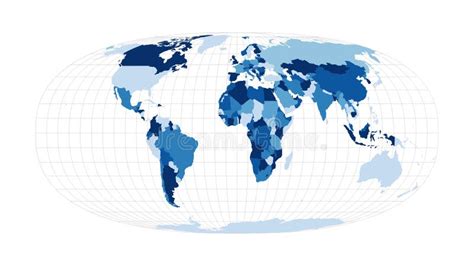 Map Of The World Waldo R Tobler`s Stock Vector Illustration Of Graph Longitude 211253319