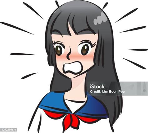 Vector Cartoon Girl Emoji Set Stock Illustration Download Image Now