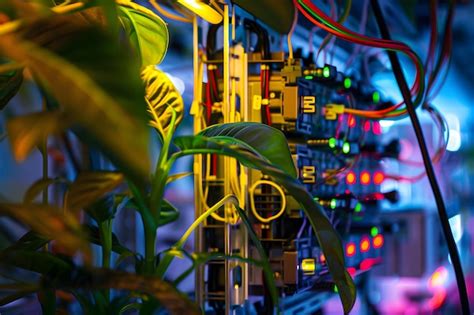 Premium Photo A Plant With Many Wires And A Plant With The Word Light On It