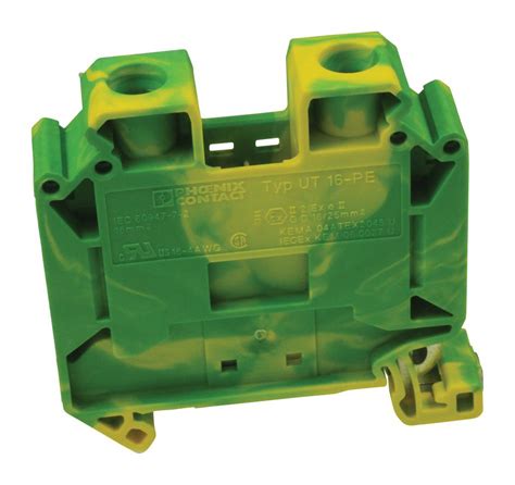 UT 16-PE - Phoenix Contact - Bloque de Terminal c/Montaje en Riel DIN ...