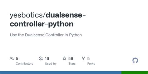 Github Yesboticsdualsense Controller Python Use The Dualsense