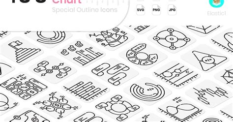 Infographic And Chart Outline Icons Graphics Envato Elements