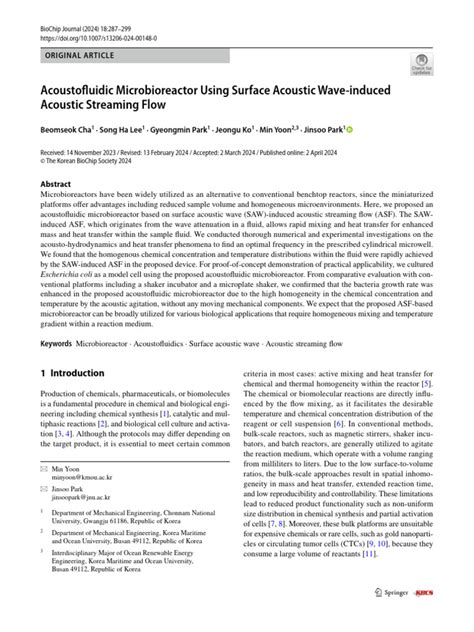 2023acoustofuidic Microbioreactor Using Surface Acoustic Wave‑induced