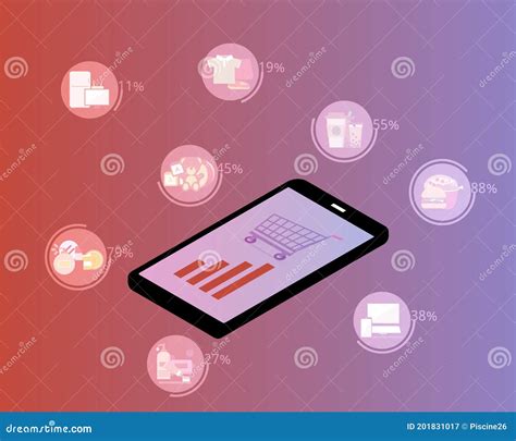 Big Data Analysis For Online Shopping Vector Stock Vector