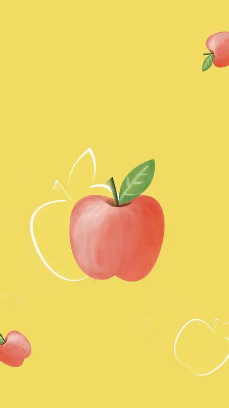 手绘黄底苹果h5背景背景图片素材下载图片编号yangvxzz 免抠素材网