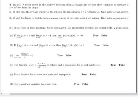 Solved Pts A Robot Moves In The Positive Direction Chegg