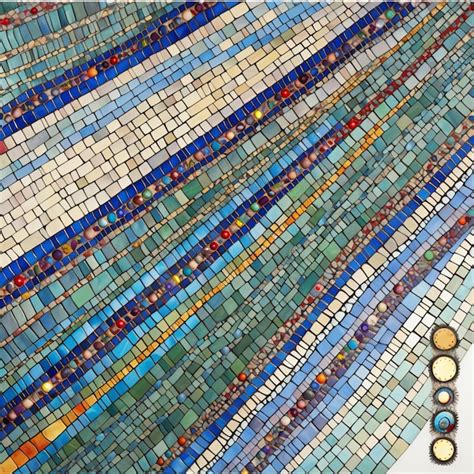 Premium Ai Image A Close Up Of A Mosaic Tile With A Pair Of Scissors Generative Ai