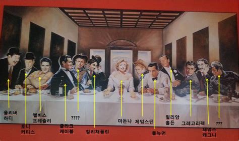 최후의 만찬 패러디 그림 배우들이 이상해요 Dprime