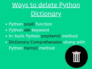 Ways To Delete A Dictionary In Python AskPython