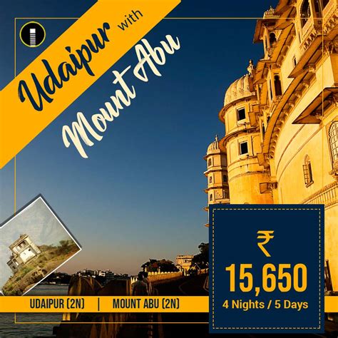 Udaipur Mount Abu Package Travel Banner Design Indiater