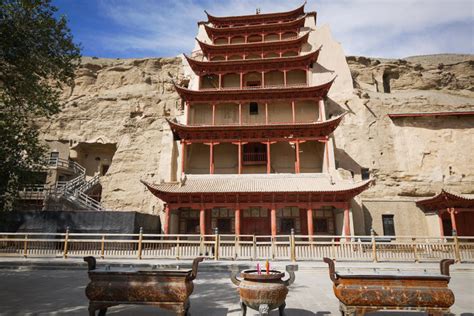 The Mogao Caves In Dunhuang Vicinity Caves Of A Thousand Buddhas