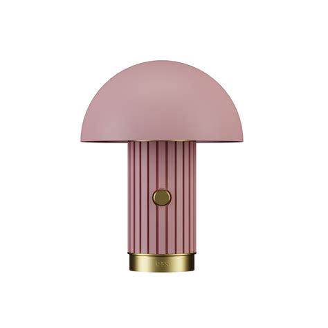 Phi Table Lamp In Light Pink And Satin Brass Rands Robertson