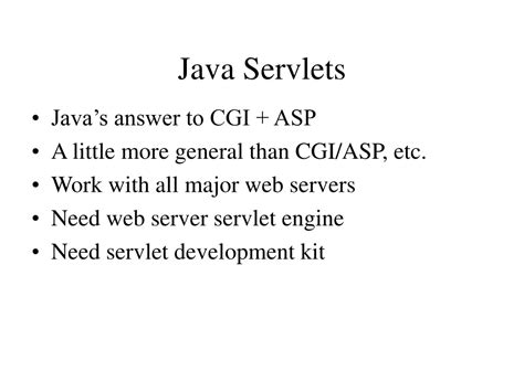 Ppt Servlet Overview Powerpoint Presentation Free Download Id