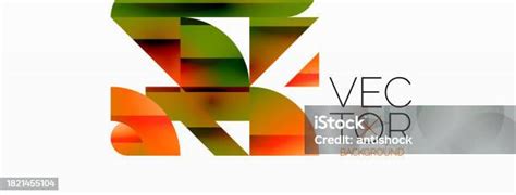 동적 추상 벡터 배경입니다 원 사각형 삼각형의 조화로운 융합 기하학적 요소가 얽혀 매혹적인 배경을 만듭니다 각 모양은 형태의 만화경에 기여합니다 0명에 대한 스톡 벡터 아트