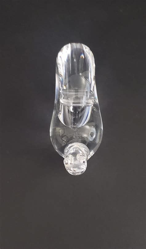 Steuben Glass Snail Figurine Signed Steuben Clear Crystal Snail