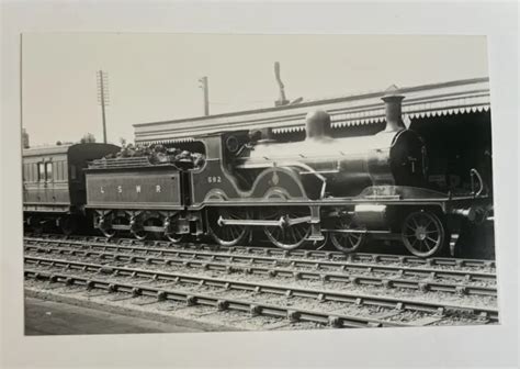 Lswr Railway Locomotive Photograph X2 Class 582 D1090 £350
