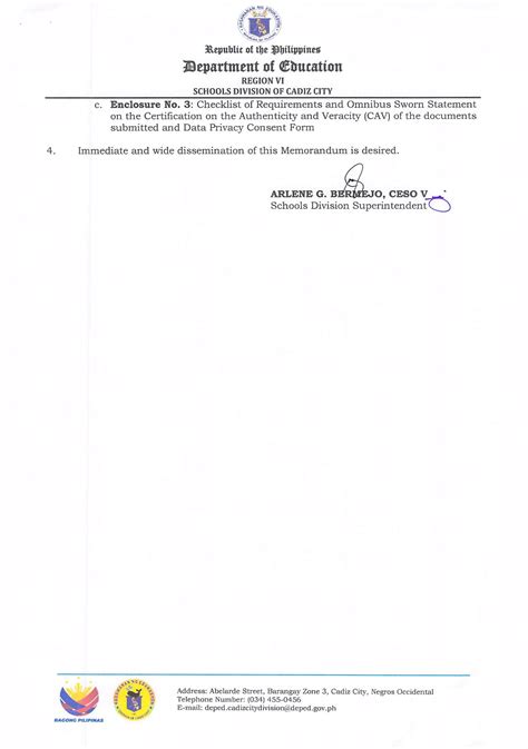 Deped Cadiz City Sdo Deped Cadiz City Sdo Personnel