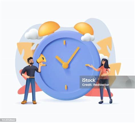 3d 렌더링 벡터 일러스트 레이 션 흰색 배경에 알람 시계 울림 작업 시간 관리의 개념 빠른 반응 3d 3차원 형태에 대한 스톡 벡터 아트 및 기타 이미지 Istock