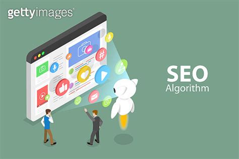 3d isometric flat vector conceptual illustration of seo algorithm 이미지