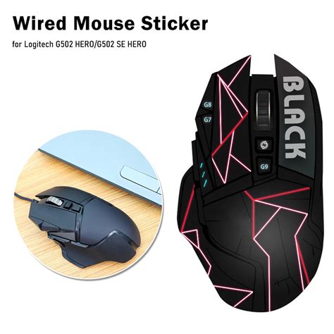 Pegatina De Ratón Con Cable Para Logitech G502 Herog502 Se Hero