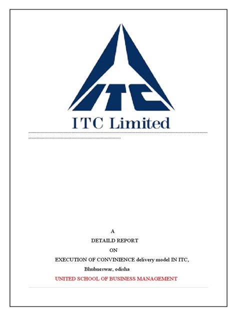 Itc Internship Pdf Business Business Process