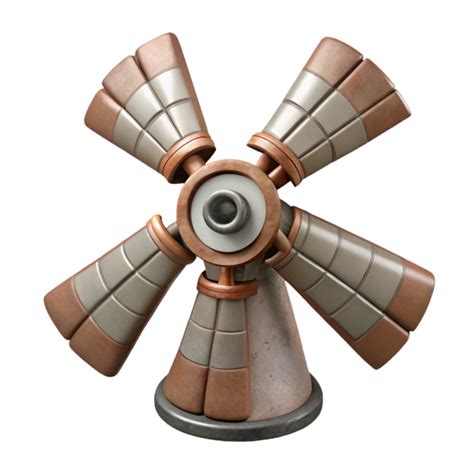 Impressive Minimalist Windmill Blades Rotating Isolated Cutout