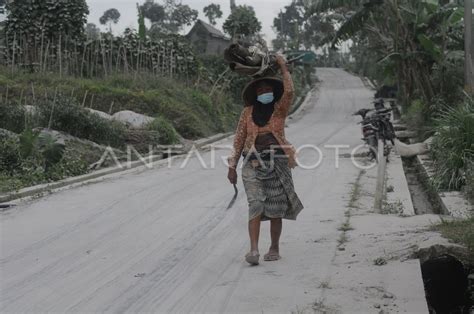 Kegiatan Warga Lereng Merapi Normal Antara Foto