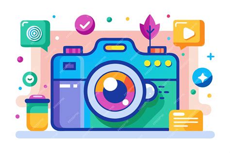 a camera ui template designed for social media applications with