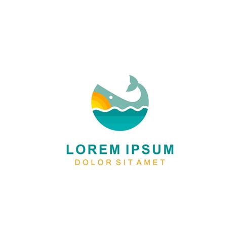 Vetor De Conceito De Design De ícone De Logotipo De Golfinho Vetor