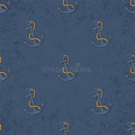Seamless Anchor Pattern And Background Vector Illustration Stock Vector