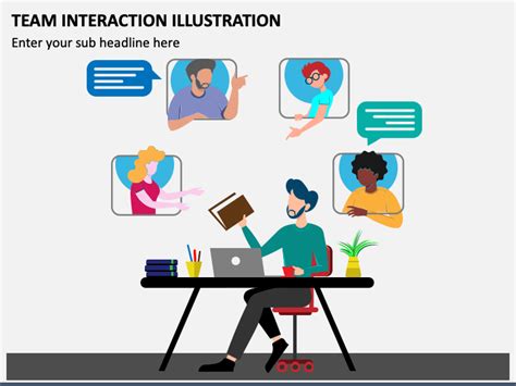 Team Interaction Illustration For PowerPoint And Google Slides PPT Slides