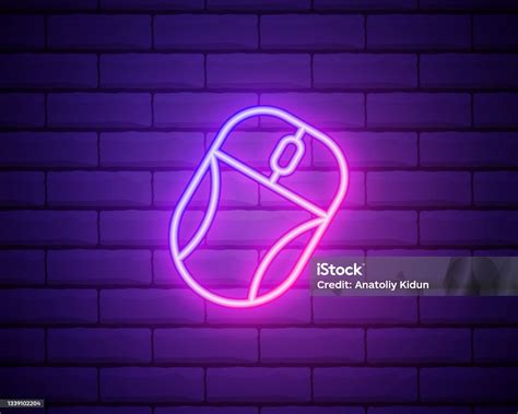Pc Mouse Neon Icon Elements Of Business Set Simple Icon For Websites Web Design Mobile App Info
