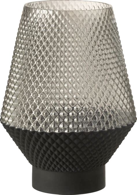 J Line Vaas Motief Glas Grijs Large Bloemenvaas Cm Hoog Bol